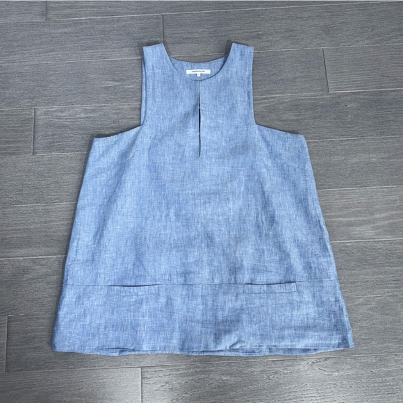 Emerson Fry | Tops | Emerson Fry A Line Mod Top Chambray Organic Linen ...